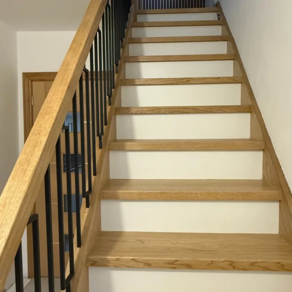 13 Prime Oak Tread With White Riser Set - Modern Range | FIXIMER